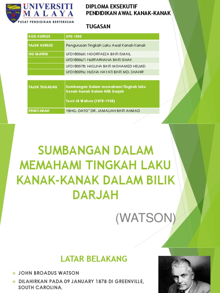 Assignment Teori Watson PDF | PDF