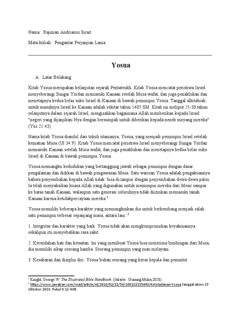 Kitab Yosua | PDF | Sejarah | Agama & Spiritualitas