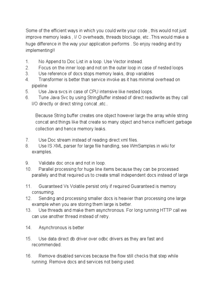 WebMethods Best Practices | PDF | String (Computer Science) | Control Flow