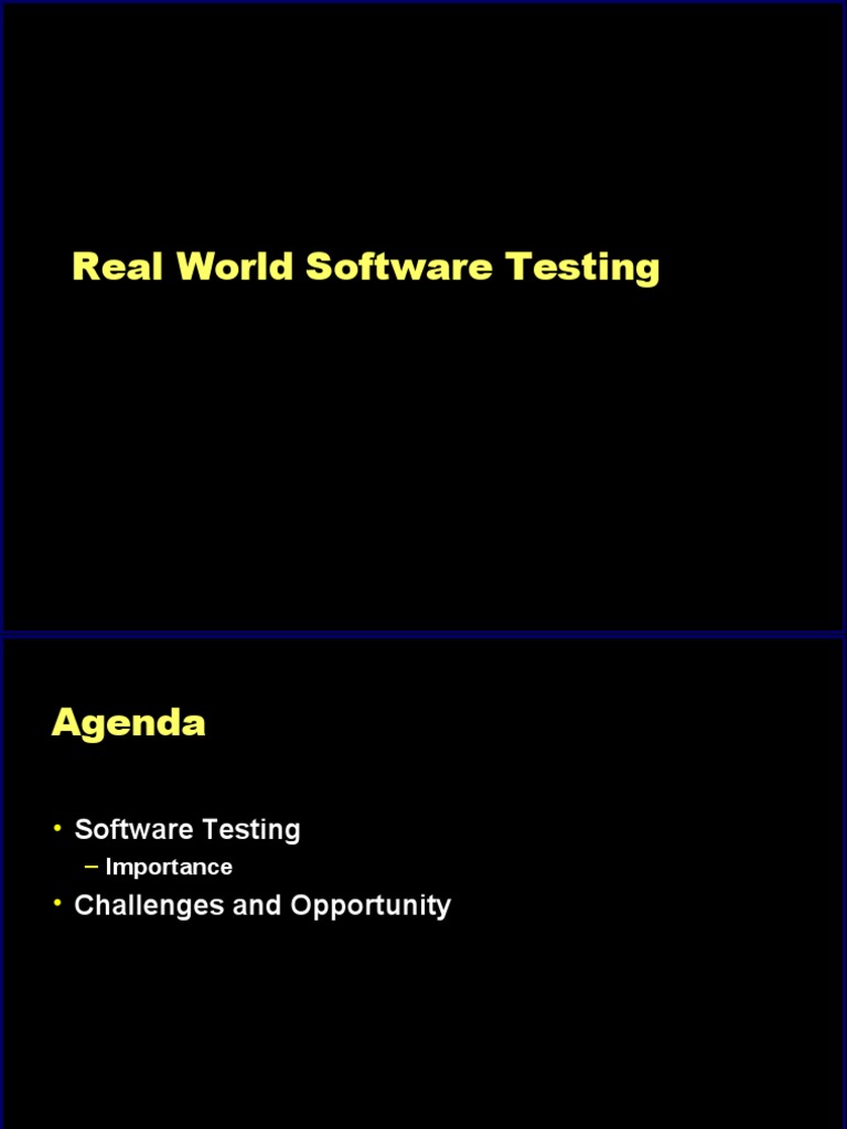 Real World Software Testing Download Free Pdf Software Testing Software Bug