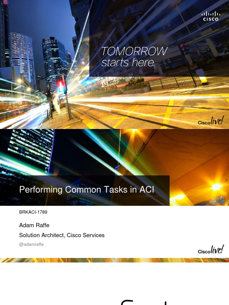 Introductory - How To Perform Common Tasks in ACI PDF | PDF | Computer ...