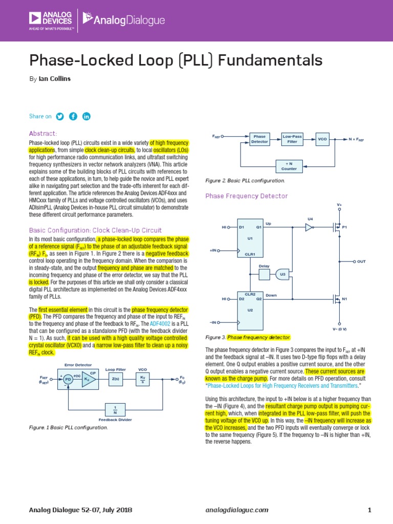 Phase-Locked Loop (PLL) Basics Explained | PDF | Radio | Electronic ...