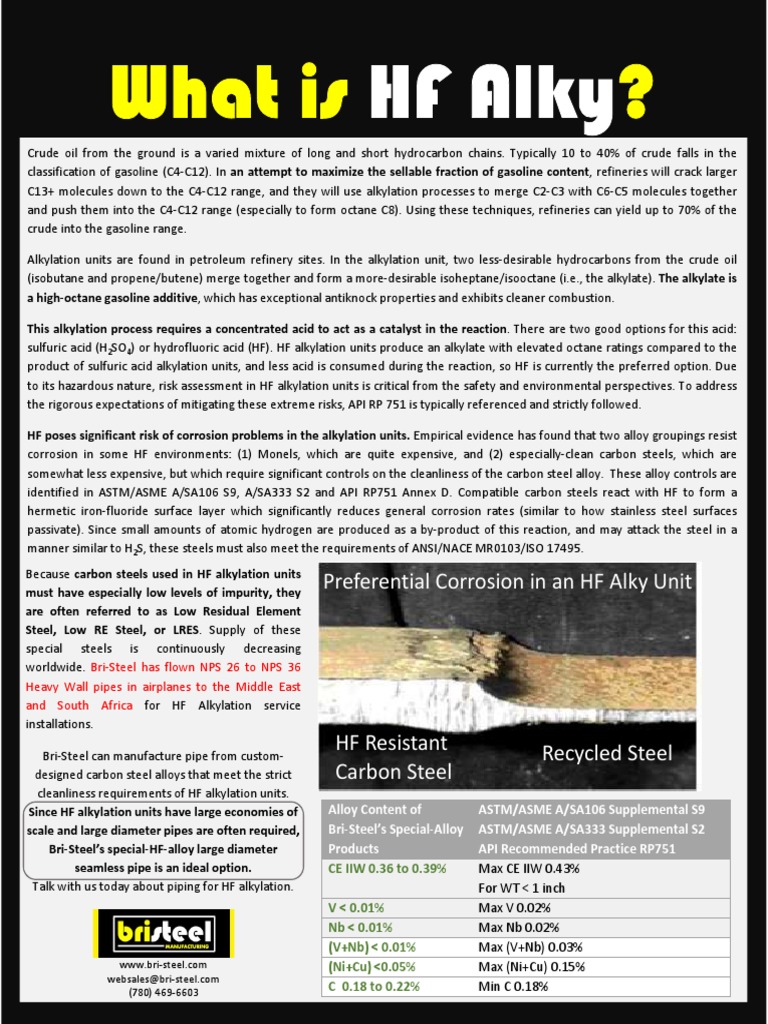 Preferential Corrosion in an HF Alkylation Unit: Understanding the ...