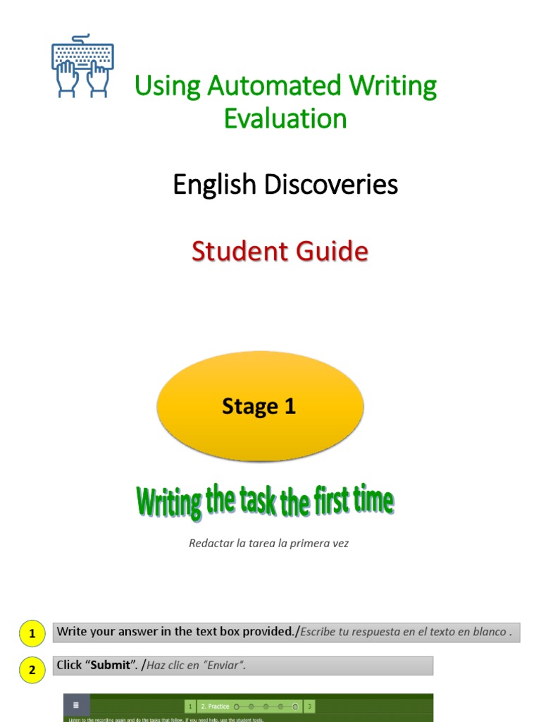 Using Automated Writing Evaluation - Student Guide to Stages of ...