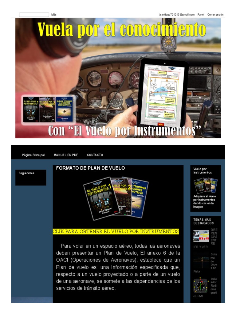 Formato de Plan de Vuelo | PDF | Reglas de vuelo por instrumentos ...
