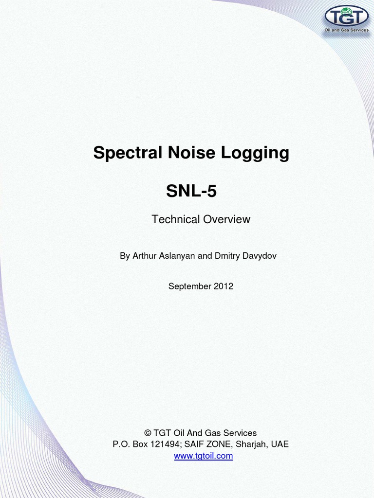 Spectral Noise Logging SNL-5 PDF | PDF | Casing (Borehole) | Petroleum ...