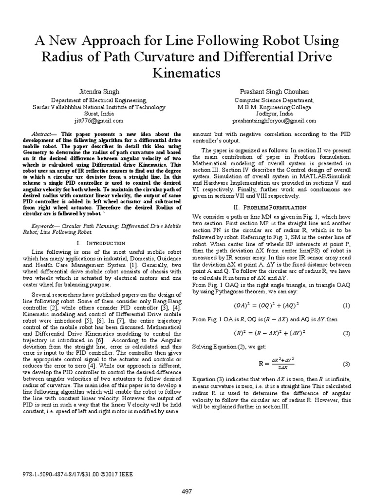A New Aproach For Line Following Robot | PDF | Control Theory ...