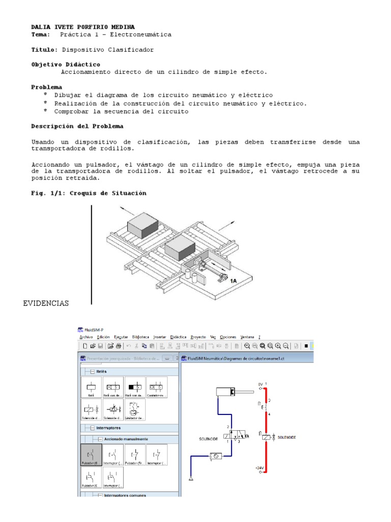 Práctica 01 Electroneumática | PDF