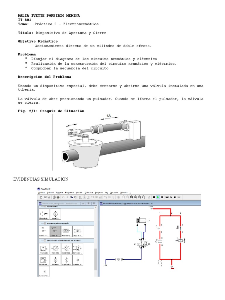 Práctica 02 Electroneumática | PDF