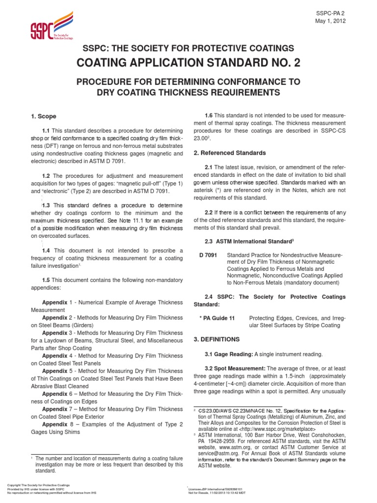 SSPC Pa2 | PDF | Calibration | Nature