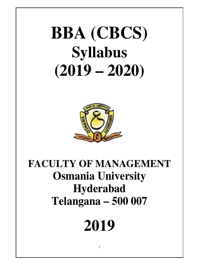 BBA - CBCS - Syallabus - 2019-2020 | PDF | Capital Budgeting ...