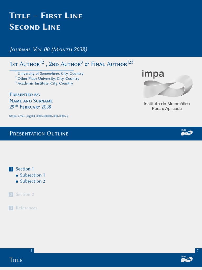 Impa Beamer Template | PDF