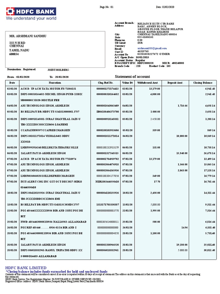HDFC N | PDF | Banking | Financial Services
