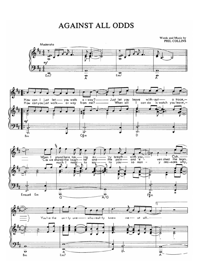 Against All Odds - Phil Collins | PDF