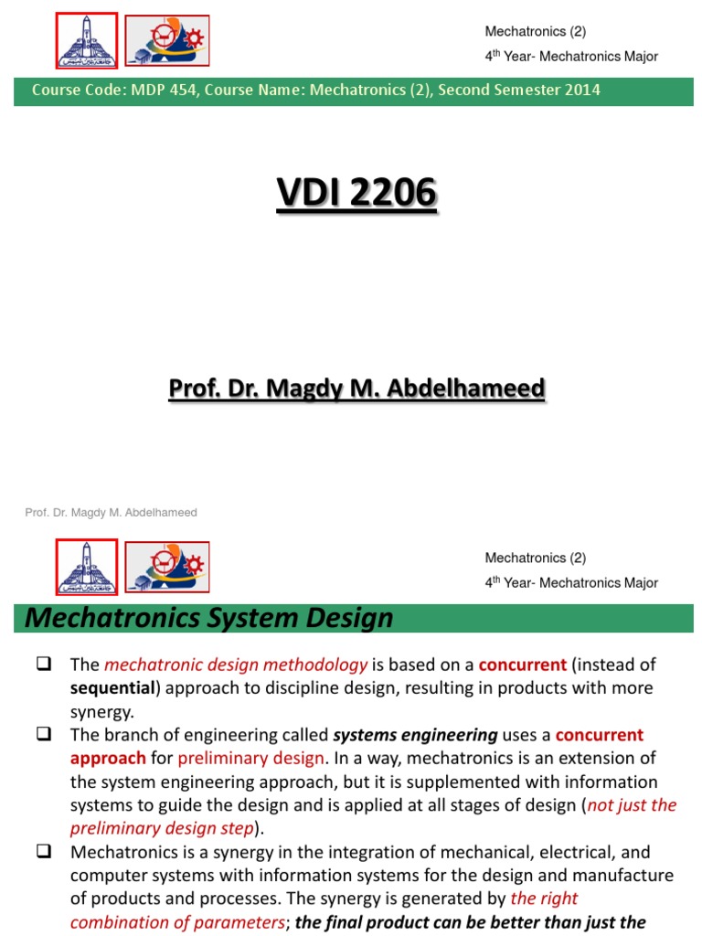 Mechatronics 2 Vdi Model Example PDF | PDF | Mechatronics ...
