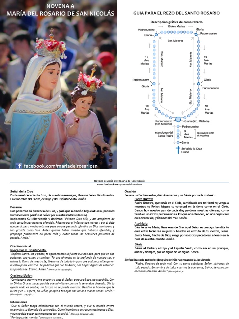 Guia para El Rezo Del Santo Rosario MRSN | PDF | María, madre de Jesús ...