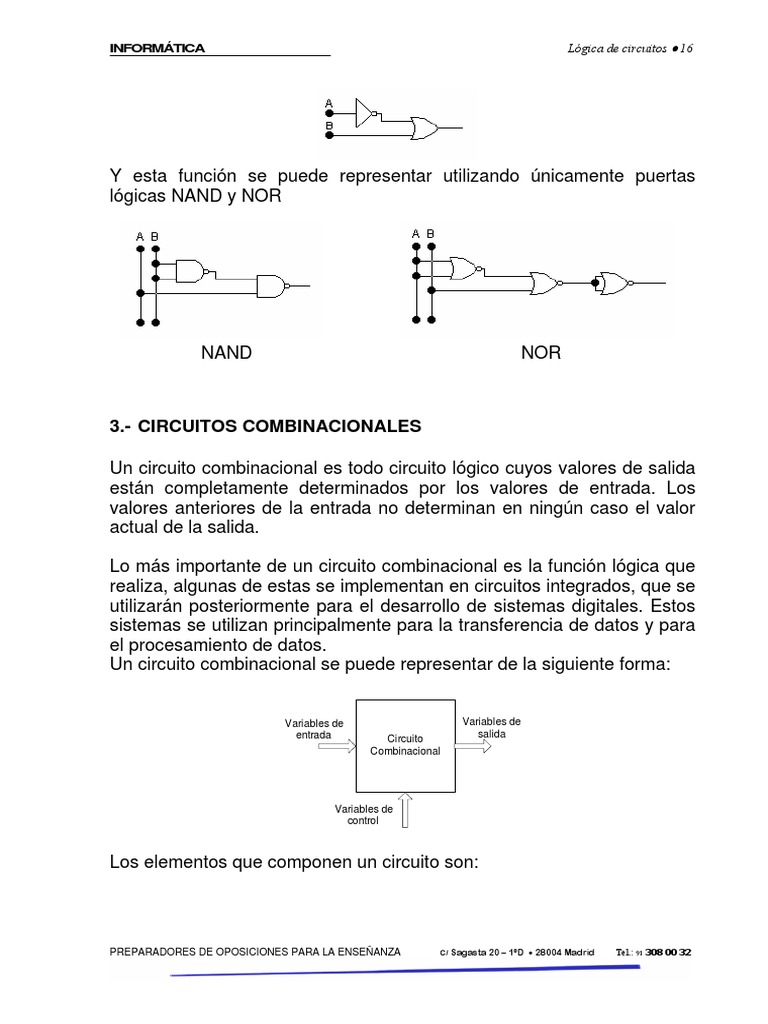 Circuitos Combinacionales | PDF | Puerta lógica | Función (Matemáticas)