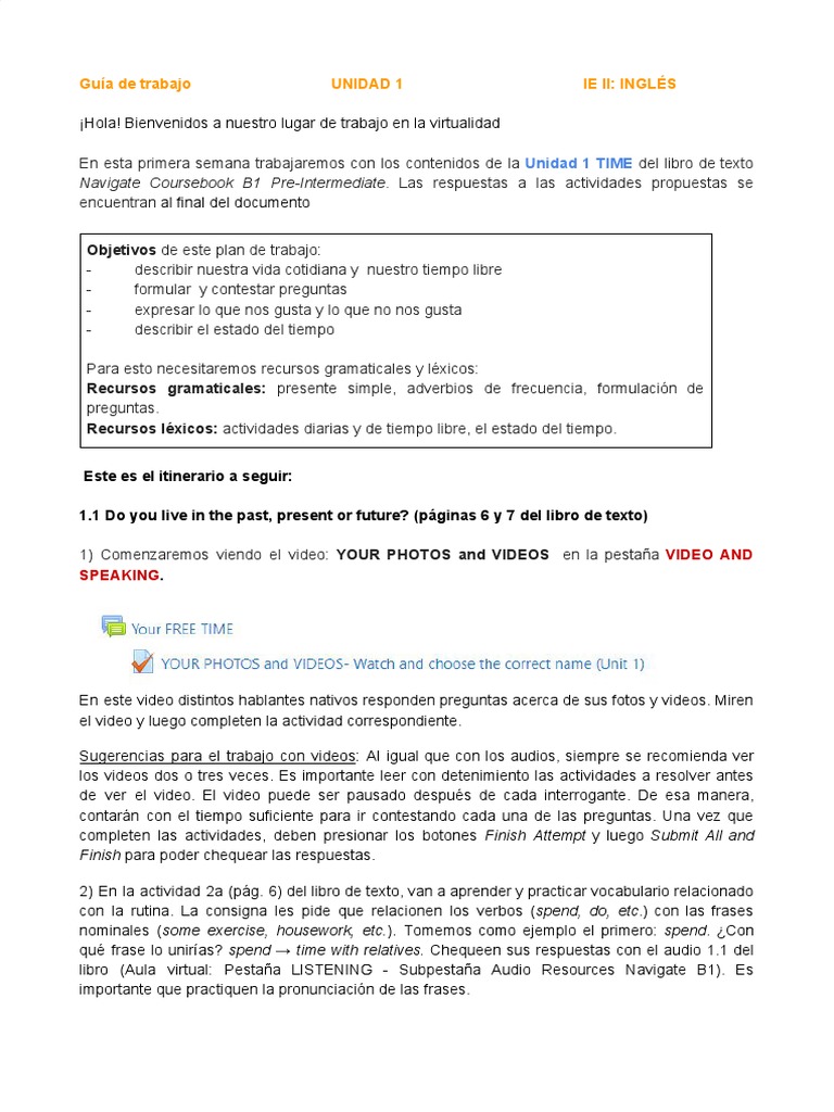 Unit 1 Self-Study Guide | PDF | Idiomas | Science