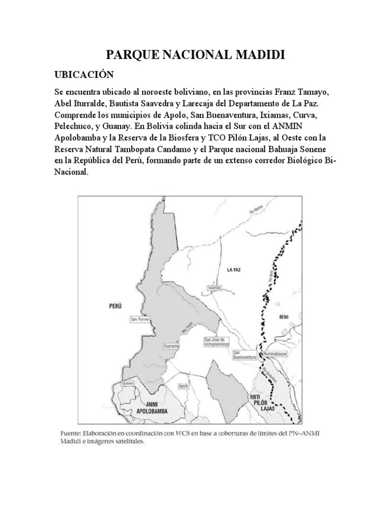 Parque Nacional Madidi | PDF | Hidroelectricidad | Organismos