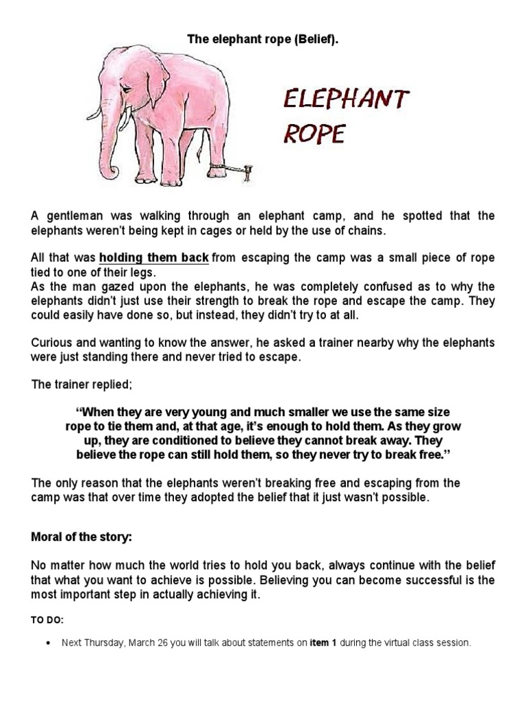 The Elephant Rope (Belief) | PDF