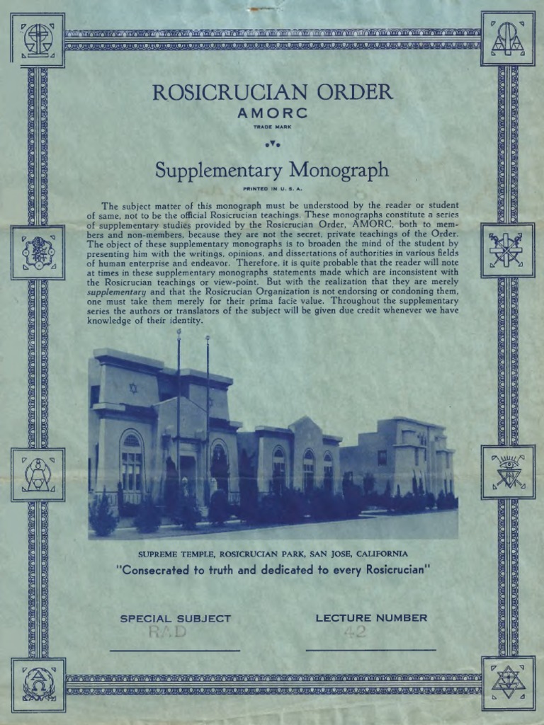 Amorc Physical Causes and Cures Lecture 42 PDF | PDF | Soul | Thought