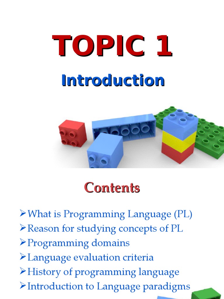 Topic 1-Introduction | PDF | Programming Paradigms | Programming Language