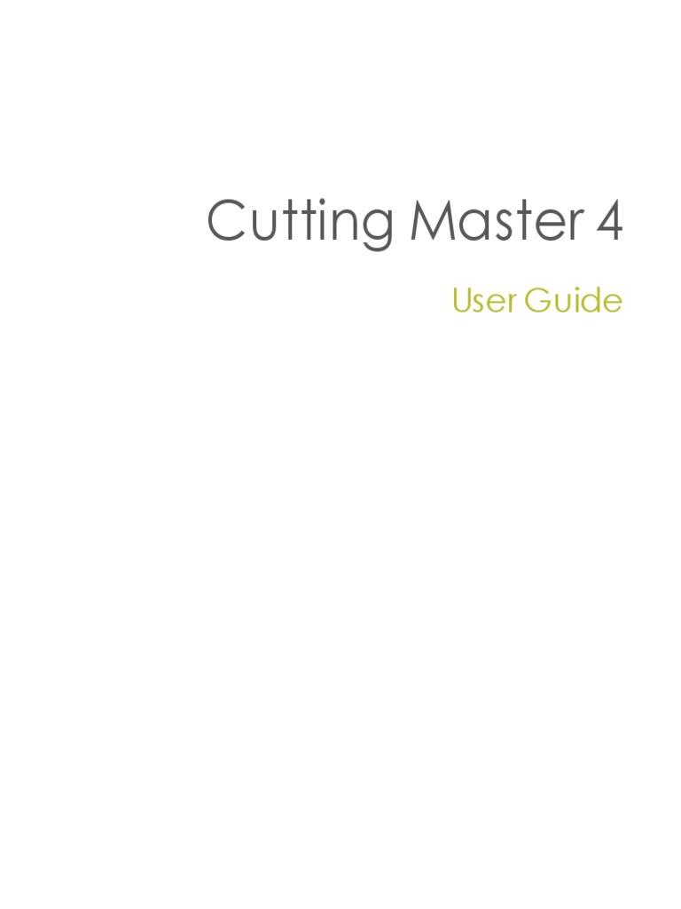 CP CuttingMaster4 User's Manual PDF | PDF | Installation (Computer ...