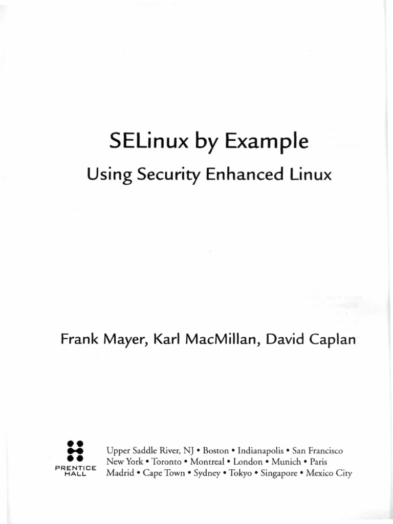 SELinux by Example - Using Security Enhanced Linux | PDF | Information ...