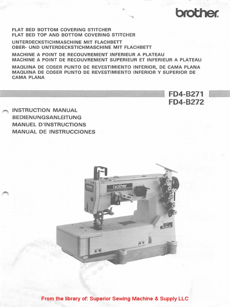 Brother FD4-B271, - B272 Instruction Manual | PDF | Seam (Sewing ...