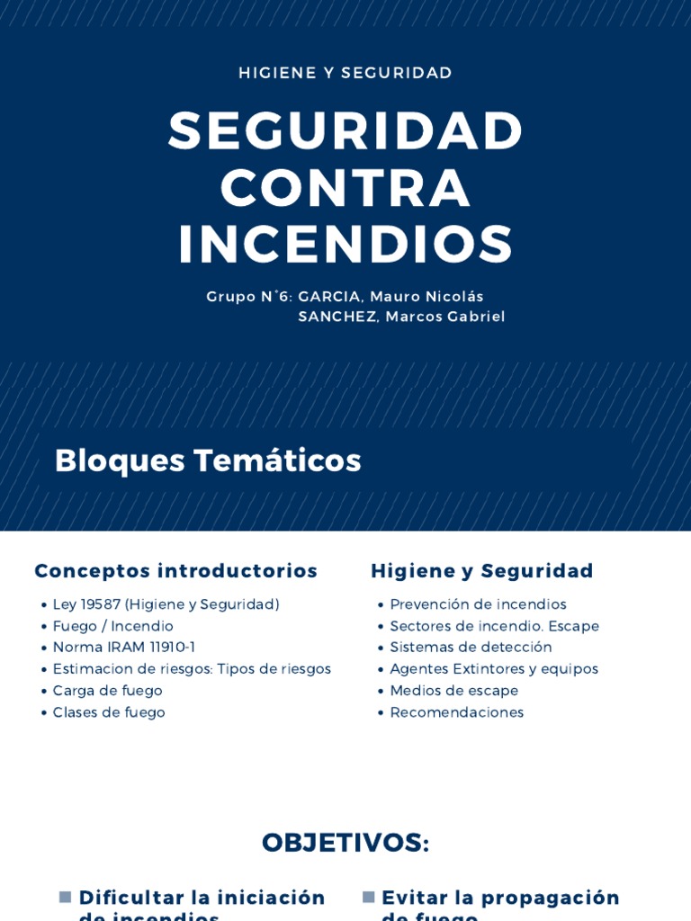 HIGIENE Y SEGURIDAD - Incendios PDF | PDF | Combustión | Química