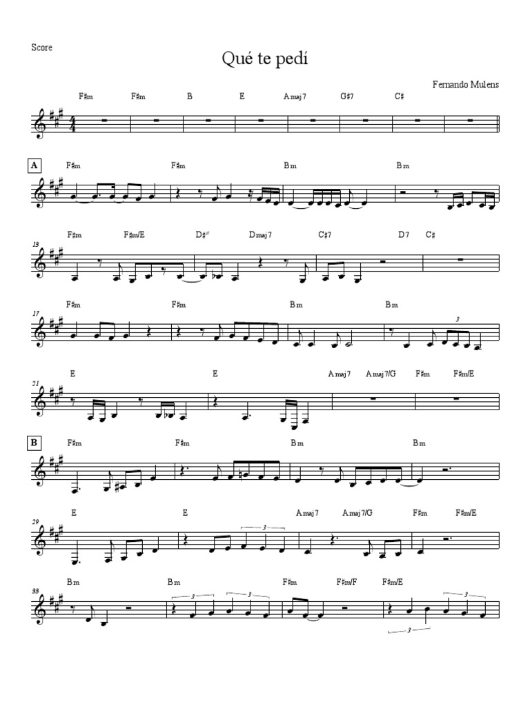 Que Te Pedi PDF | PDF