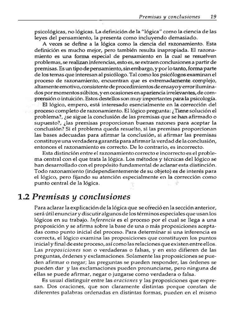 Premisas y conclusiones en la lógica | PDF | Argumento | Proposición