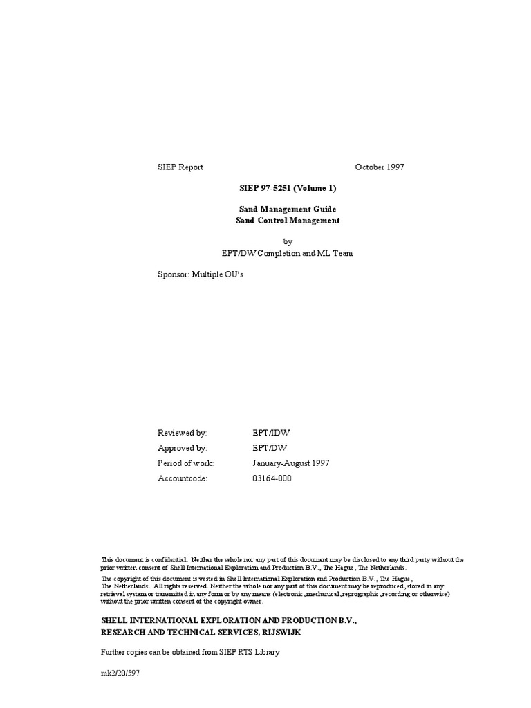 Sand Management Guide Sand Control Management2 | PDF | Risk | Net ...