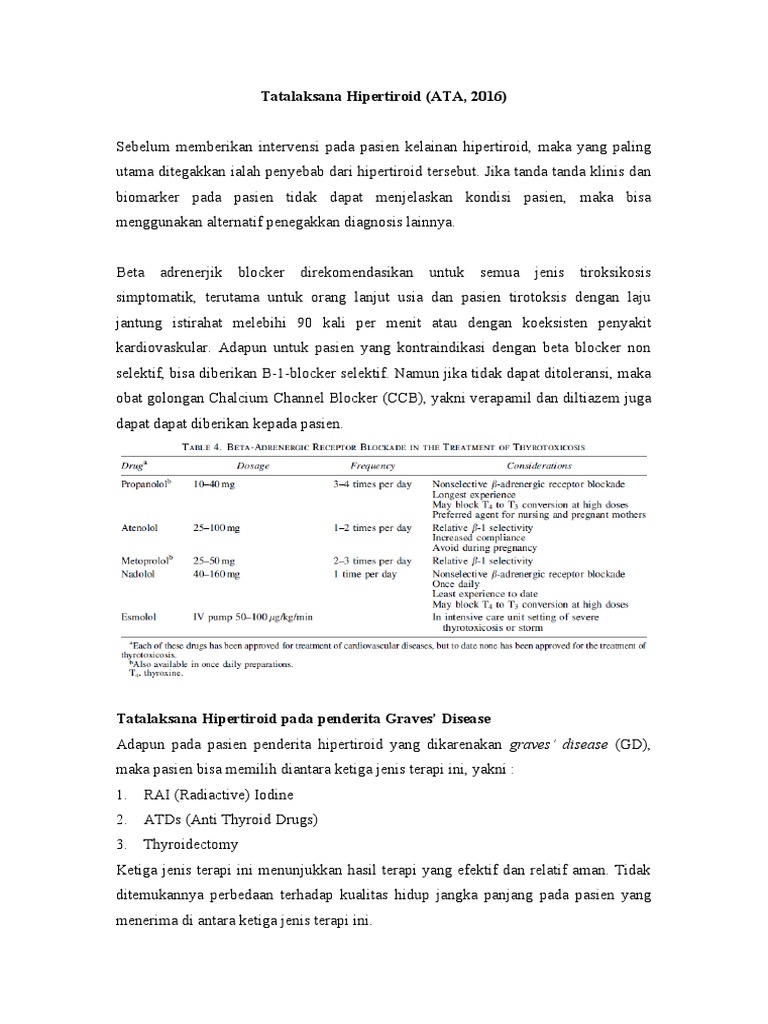 Tatalaksana Hipertiroid dan Hipotiroid | PDF