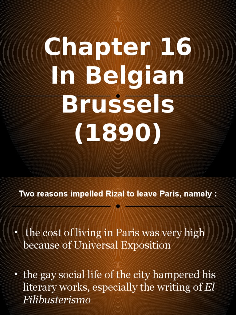 Chapter 16 Rizal's Life Brussels | PDF | Tagalog Language | Languages ...