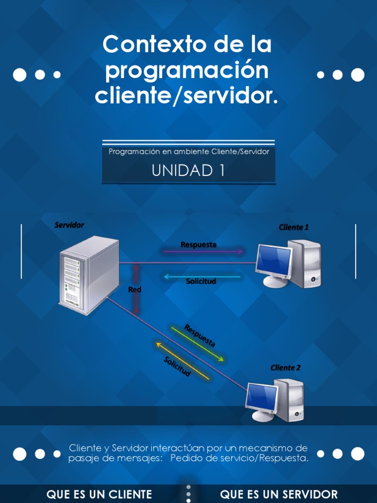 Programación de Ambiente Cliente/servidor (Unidad 1) | PDF | Servidor ...