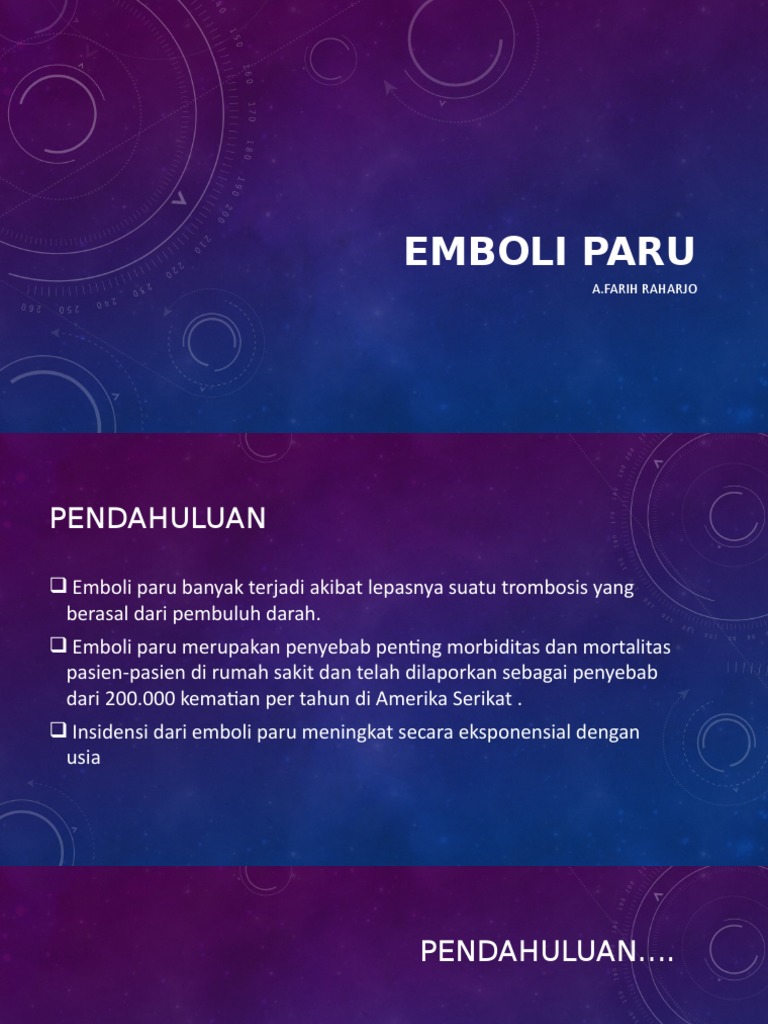 MENGENAL EMBOLI PARU | PDF