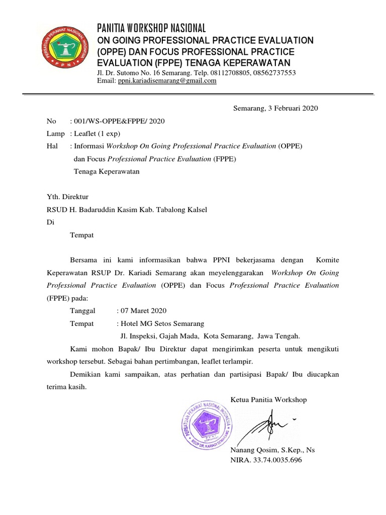 Workshop OPPE dan FPPE Tenaga Keperawatan | PDF