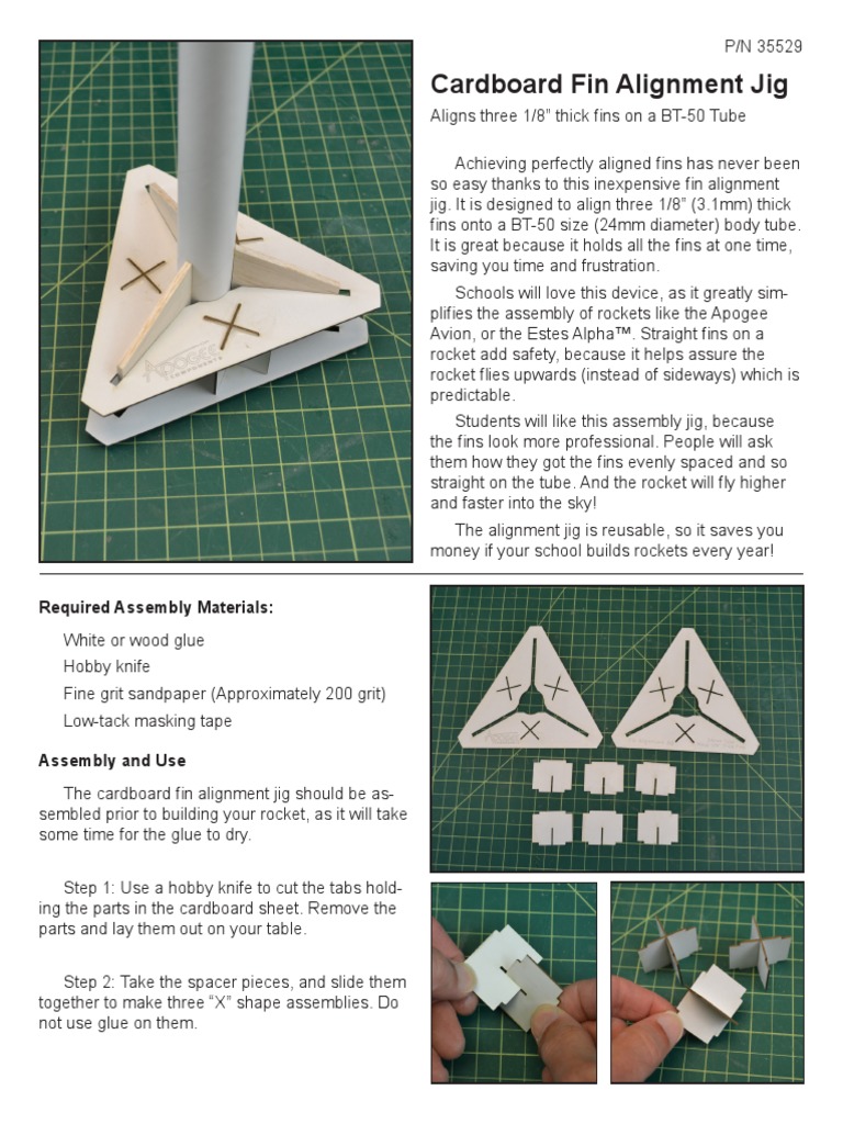 Fin Jig Instructions | PDF | Adhesive | Rocket