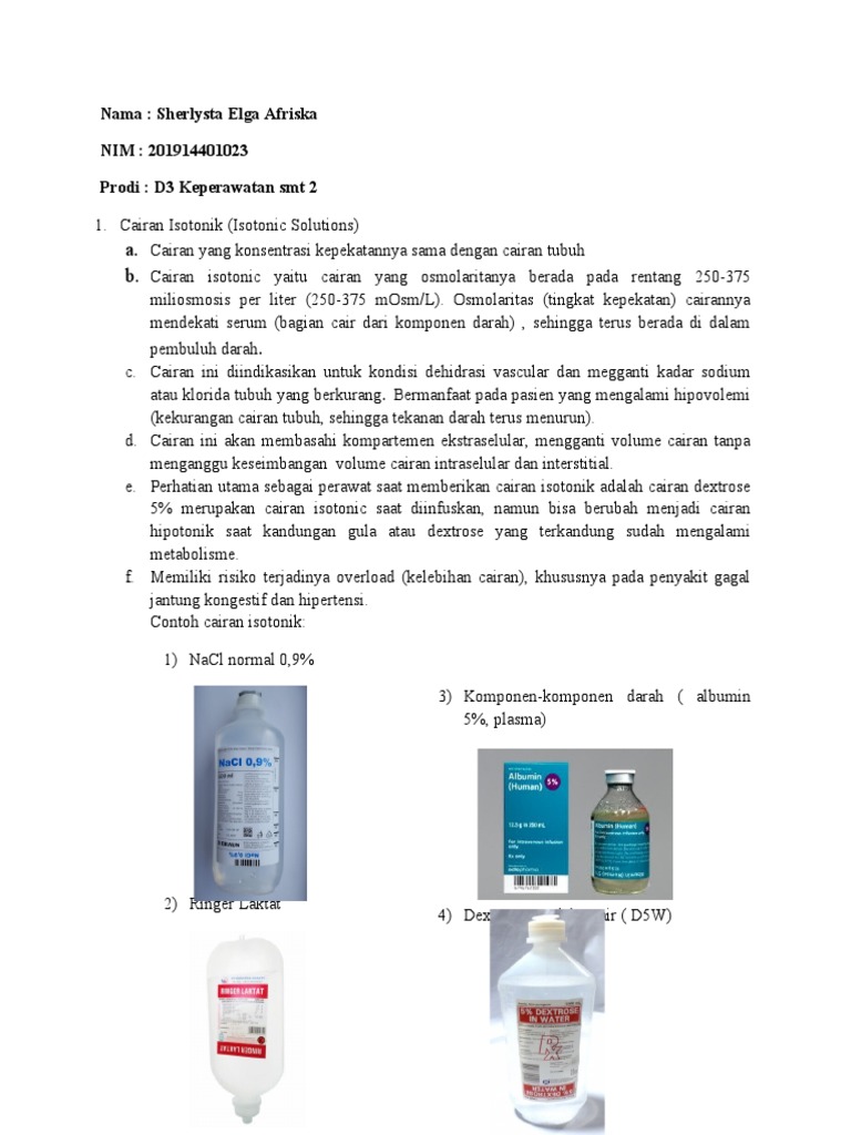 Macam-Macam Cairan Infus | PDF