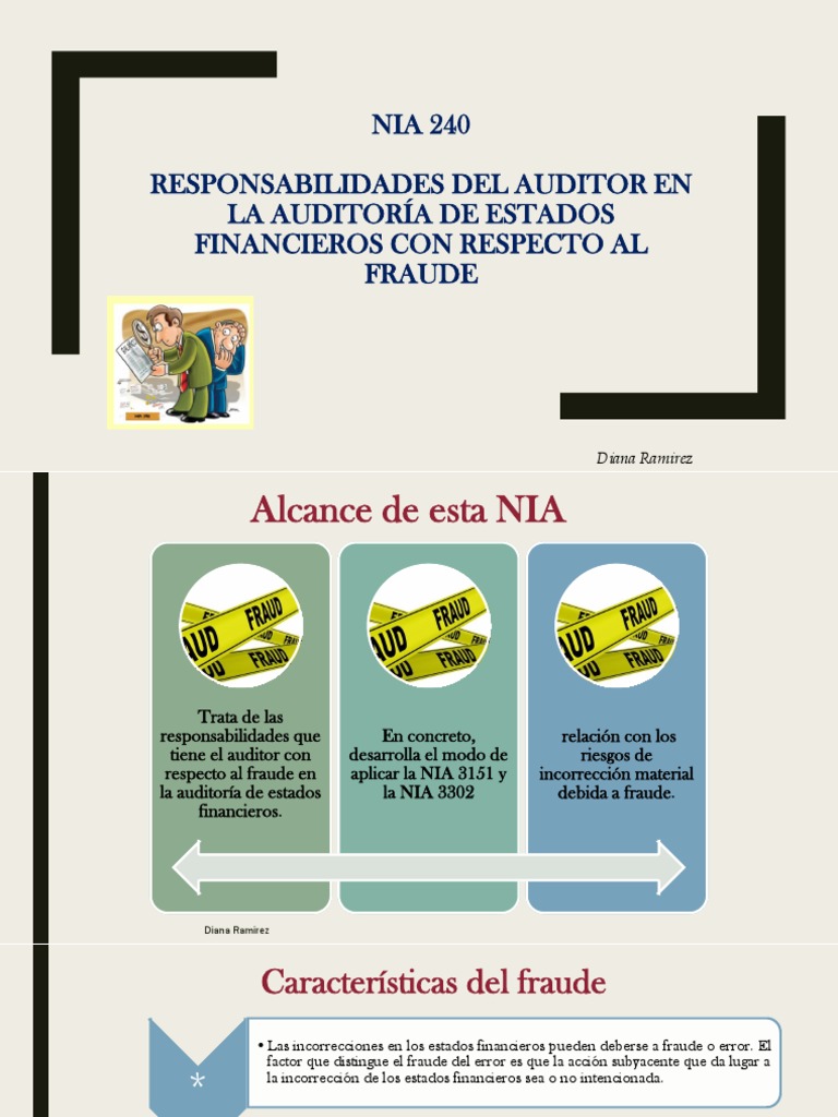 NIA 240 - Esquema PDF | PDF | Auditoría | Contralor