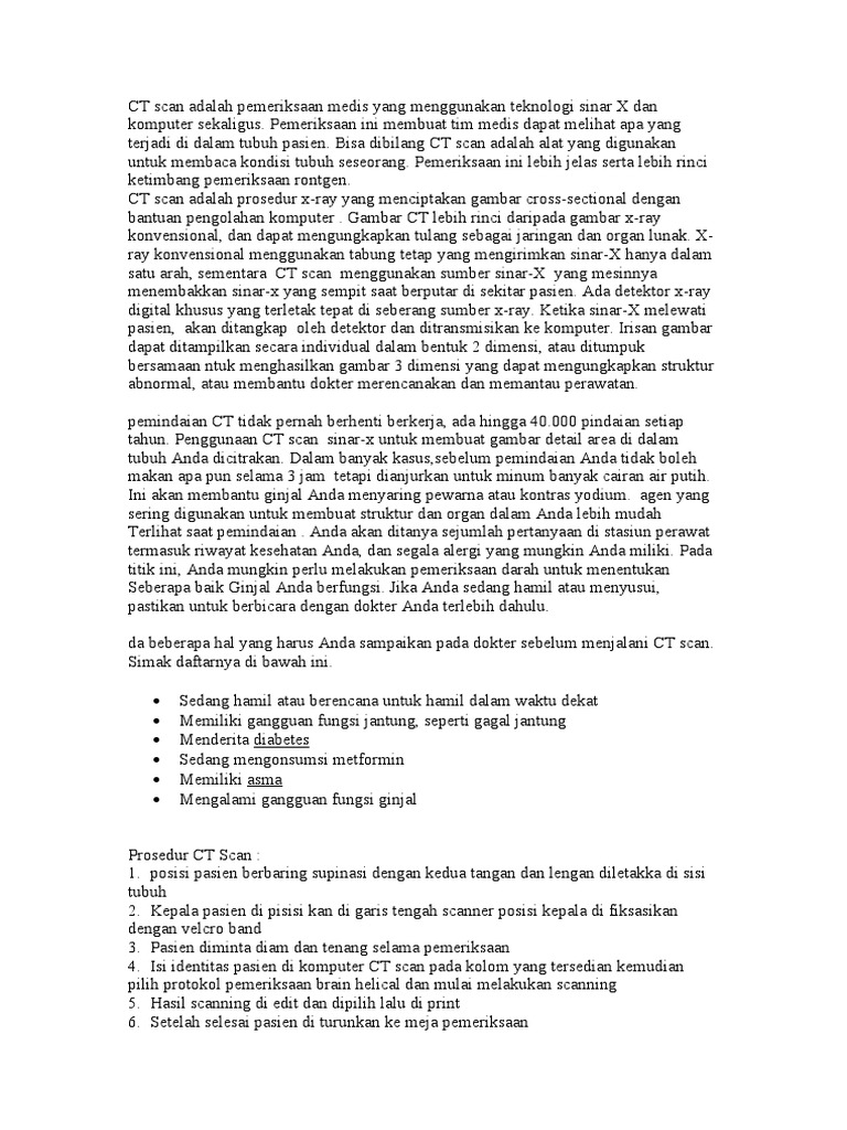 Resume CT Scan | PDF