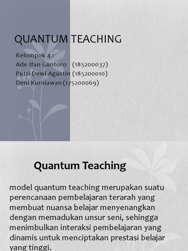 Quantum Teaching | PDF