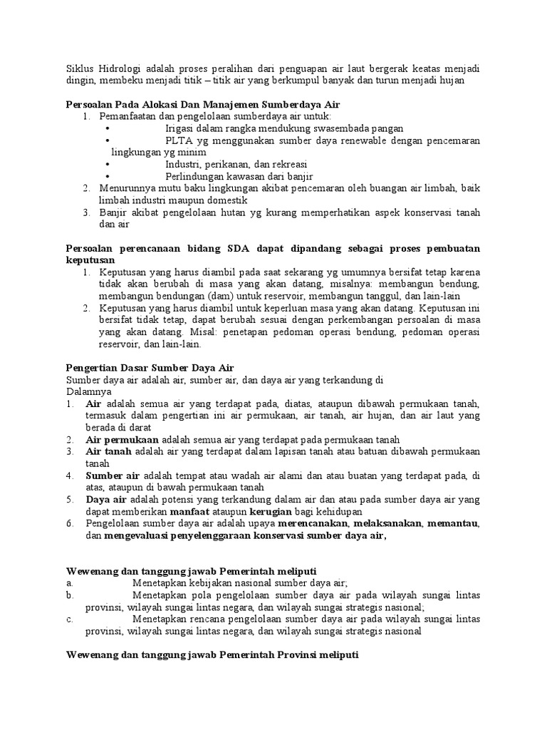 Rangkuman PPT Psda | PDF