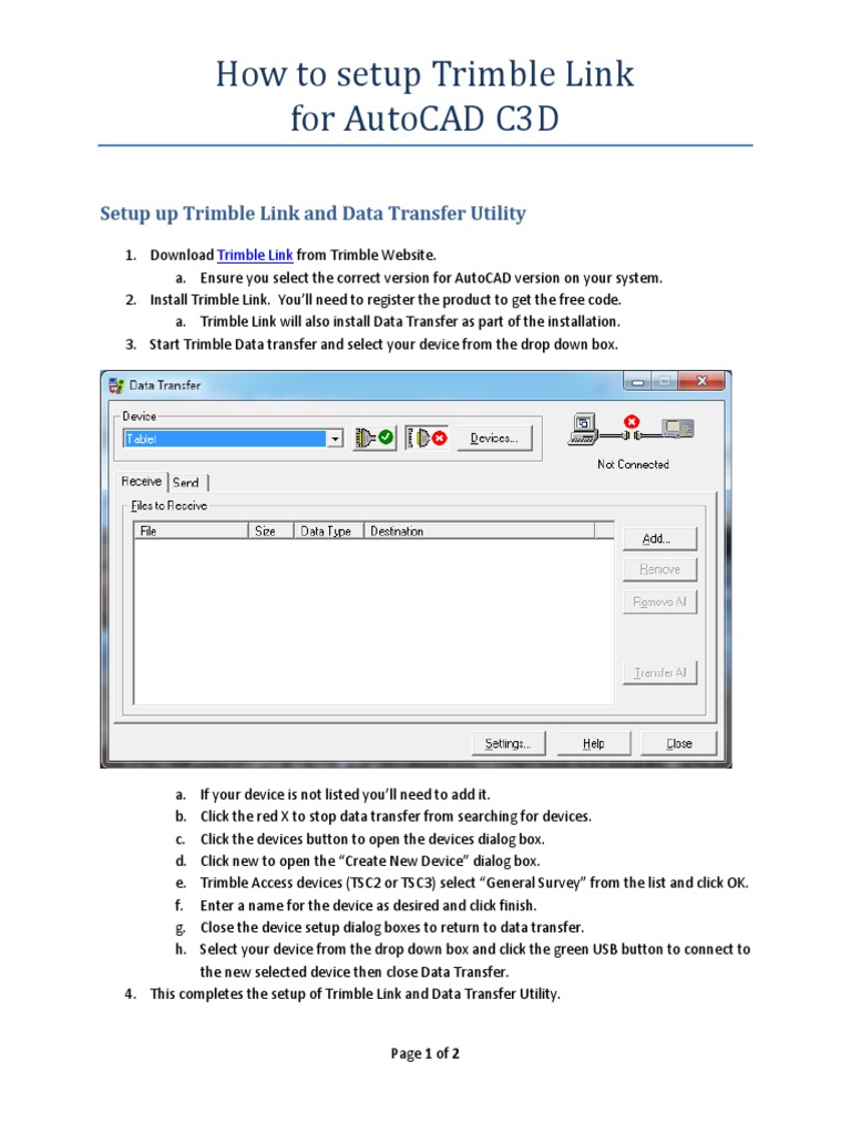 Trimble Link For C3D PDF | PDF | Business | Computers
