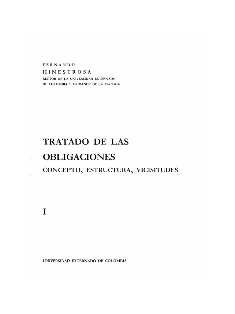 BTAC-2161 (Tratado de Las Obligaciones - Hinestrosa) PDF | PDF | Subrogación | Virtud