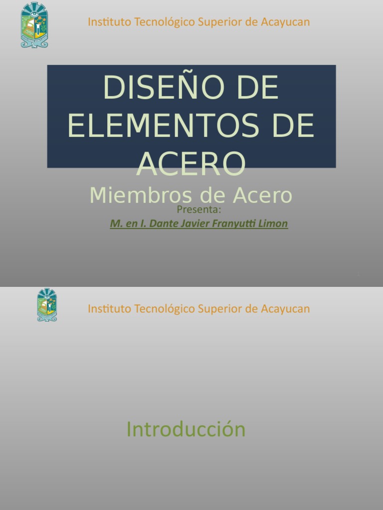 Diseño de Elementos de Acero: Guía Completa | PDF | Pandeo | Acero
