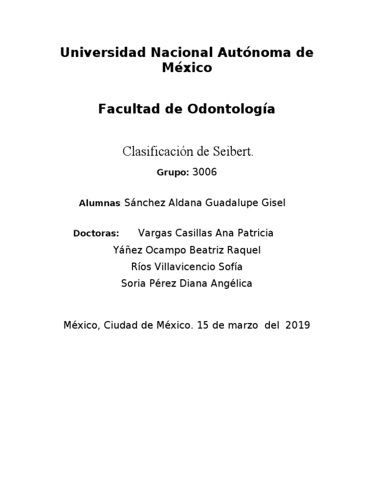 Clasificación de Seibert | PDF | Ciencia y matemáticas