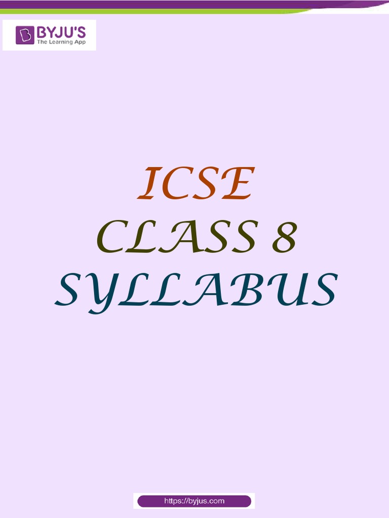 ICSE Board Class 8 Syllabus PDF | PDF | Curriculum | Reading Comprehension