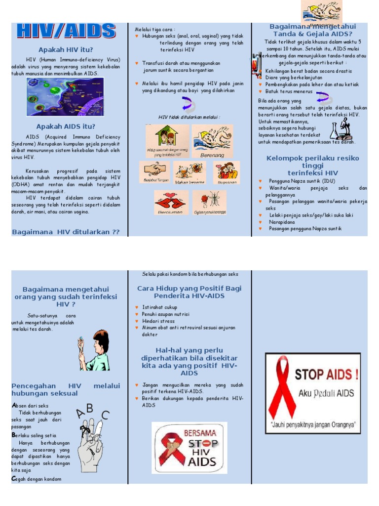 Leaflet Hiv Aids | PDF